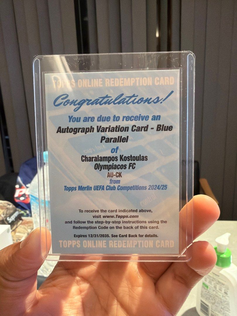 2024-25 Topps Merlin Charalampos Kostoulas Redemption Auto Blue ...