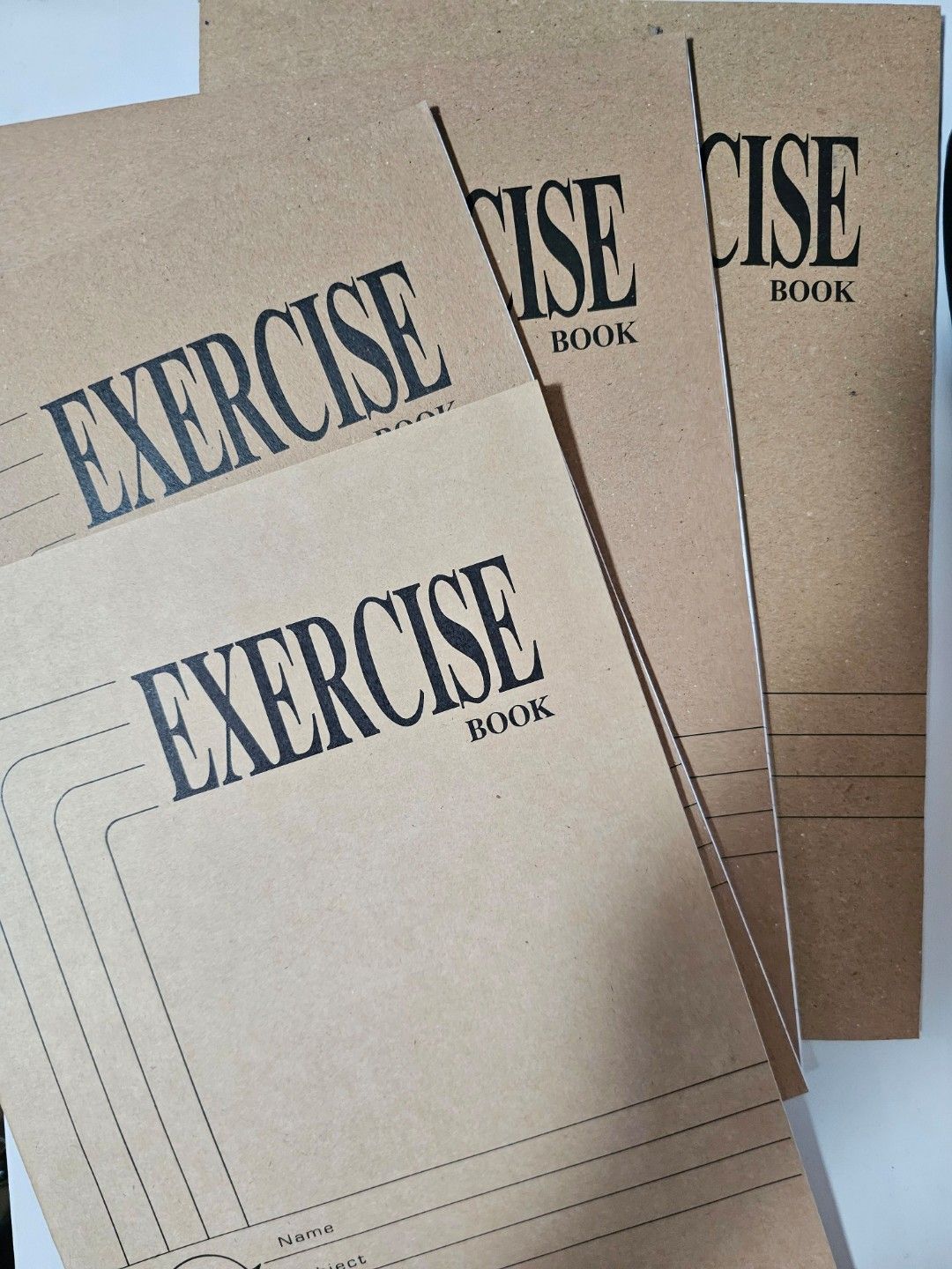 4 Exercise Books - 80 Pages, Single Line, Hobbies & Toys, Stationery ...