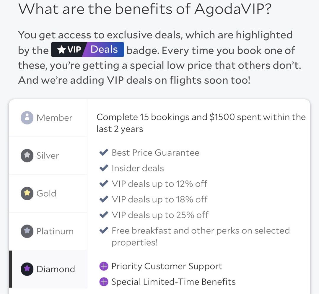 Agoda Diamond Tier hotel & flight discounts , Tickets & Vouchers ...