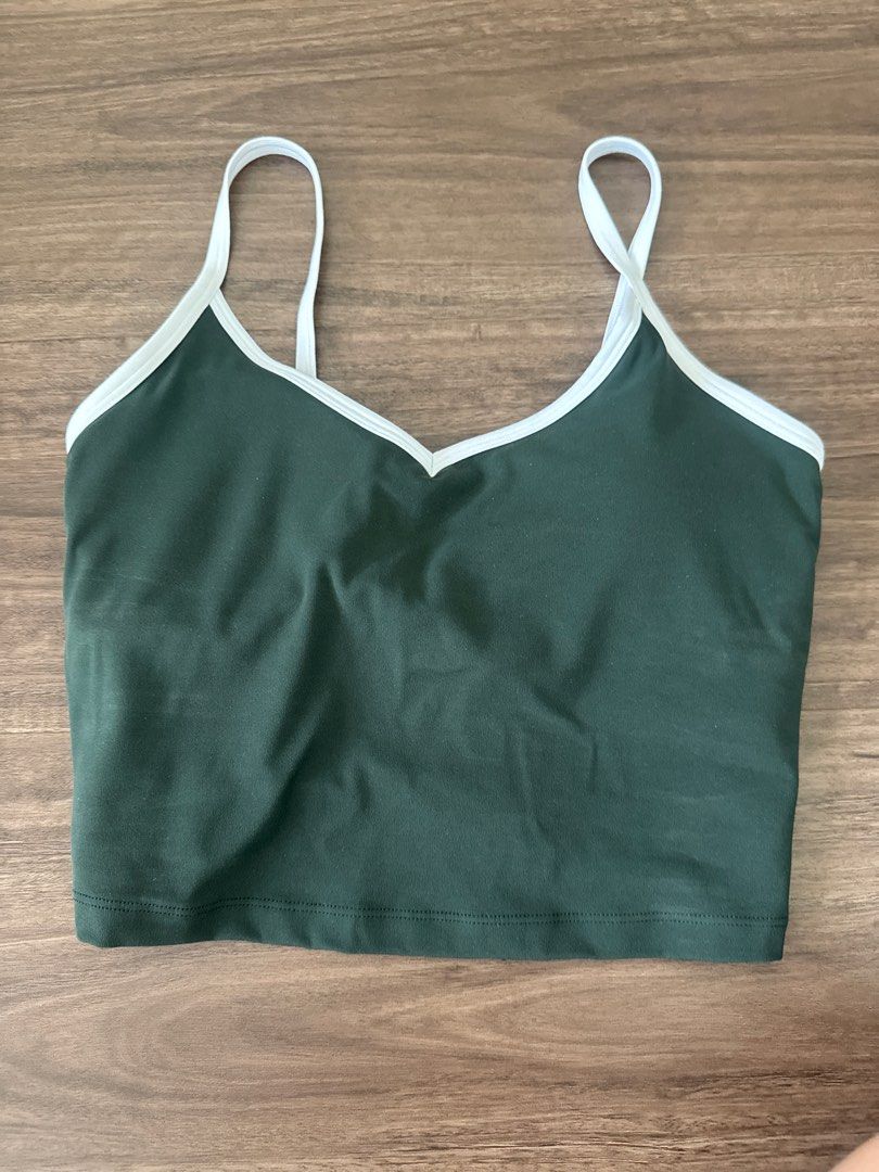 Anya Active V Cami Bra (Contrast) in Flow Matcha, Women's Fashion, Tops ...