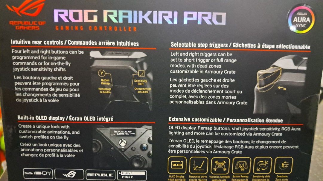 ASUS ROG Raikiri Pro Gaming Controller for PC, Xbox, Video Gaming ...