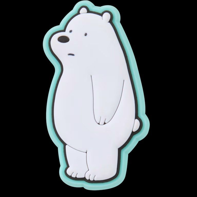 Authentic crocs Japan jibbitz rubber charm - we bare bear WBB white ice ...