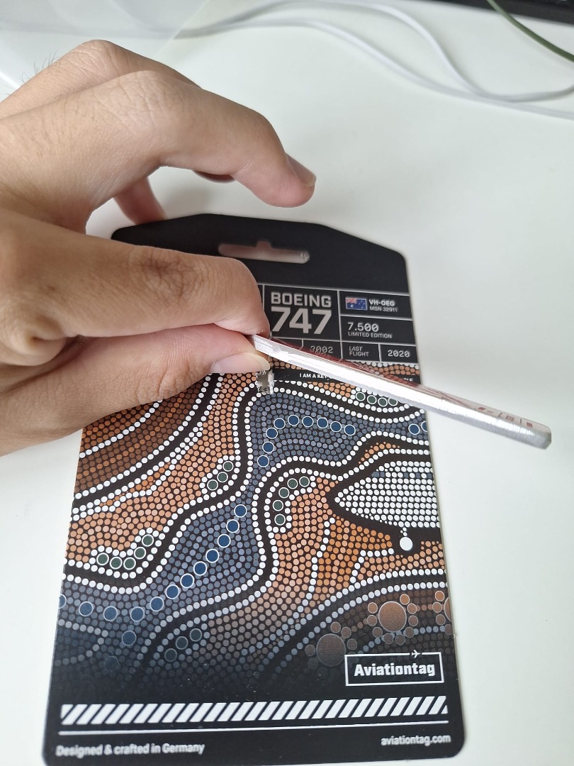 Aviationtag Qantas Boeing 747 - VH-OEG - Red Double Layers, Hobbies ...