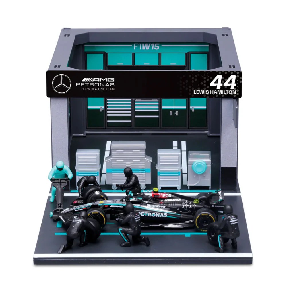 Bburago Mercedes AMG F1 W15 Pit Pass #44 Lewis Hamilton 1/43 scale ...