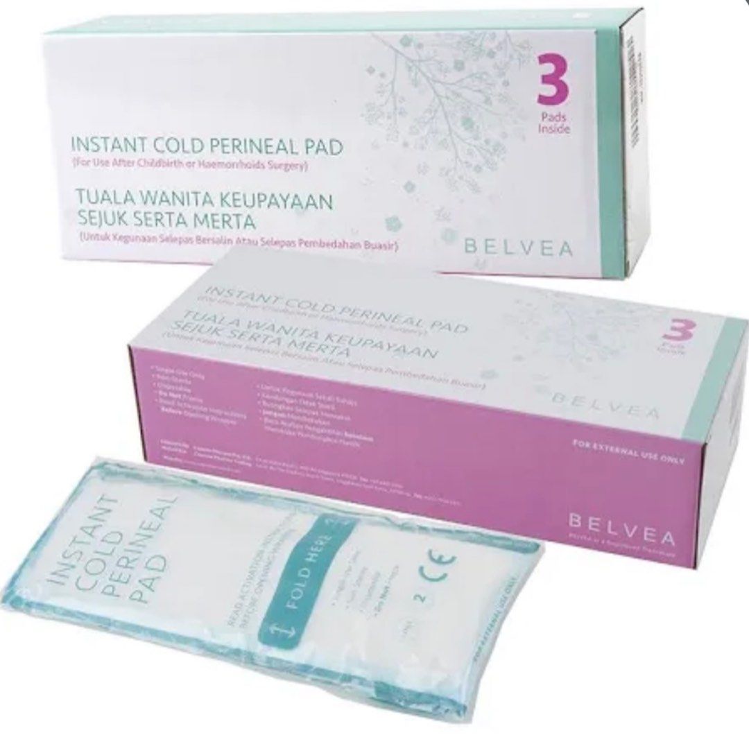 Belvea Instant Cold Perineal Pad - 3 Pads, Babies & Kids, Maternity ...