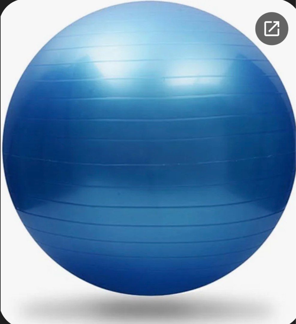 Blue Exercise Ball, Sports Equipment, Exercise & Fitness, Toning ...