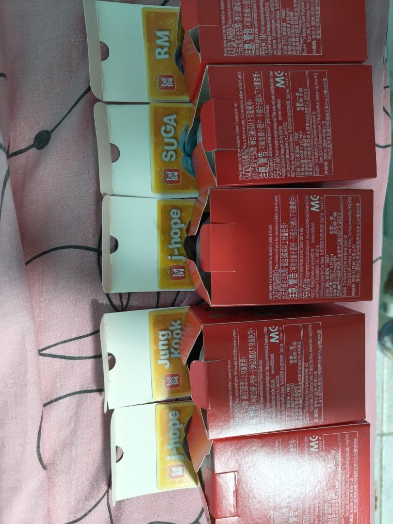 BTS Meal Collectibles - RM, Suga, J-Hope, Jung Kook, Hobbies & Toys ...