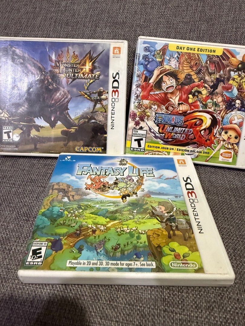 BUNDLE ONLY - Monster Hunter, One Piece, Fantasy Life, Video Gaming ...