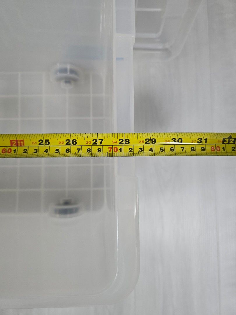 Clear Plastic Storage Box with Wheels, Furniture & Home Living, Home Improvement & Organisation ...