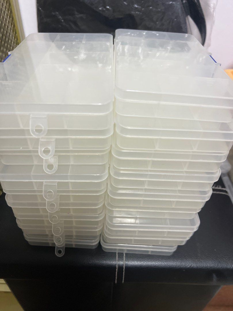 Clear Plastic Storage Boxes with Adjustable Compartments, Furniture ...