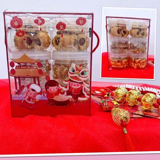 CHINESE NEW YEAR CNY COOKIES GIFT BOX, Food & Drinks, Gift Baskets ...