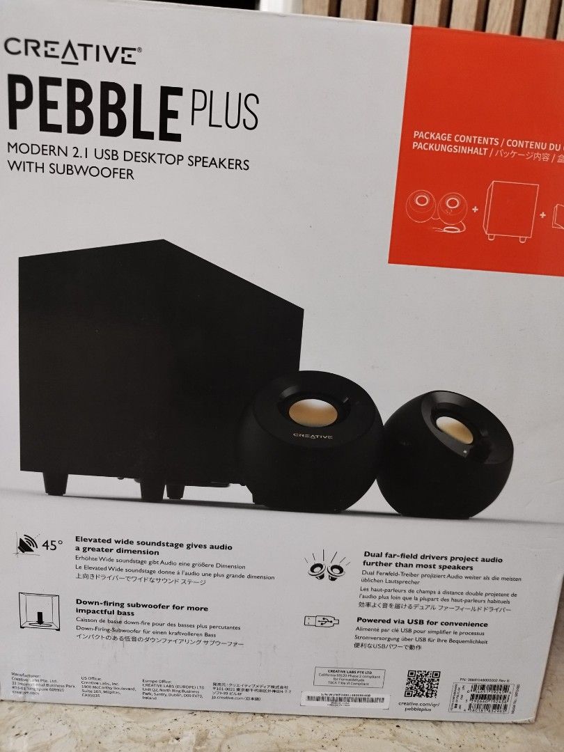 Creative Pebble Plus 2.1 USB Desktop Speakers, Audio, Soundbars ...