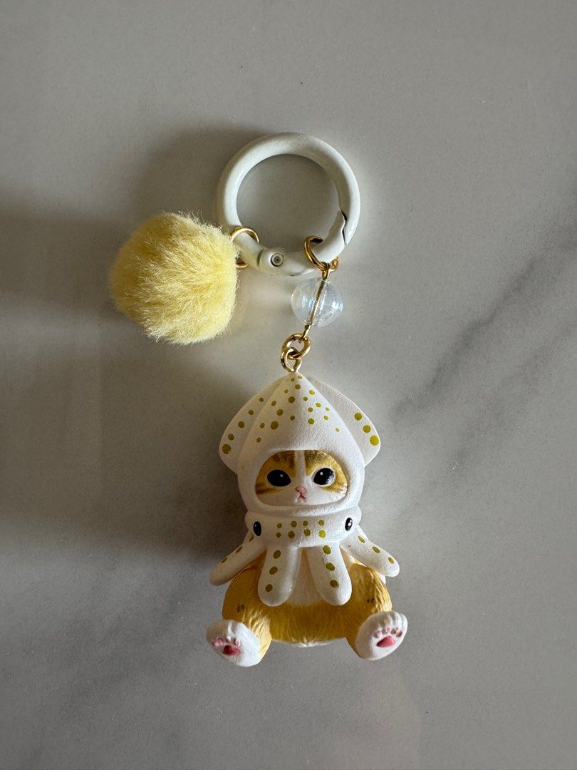 Cute Cat in Squid Costume Keychain Mofusan, Hobbies & Toys, Toys ...