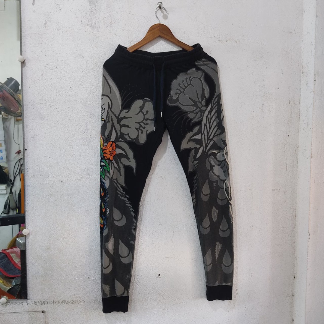 Ed Hardy Peacock Print Sweatpants, Men's Fashion, Bottoms, Joggers on ...