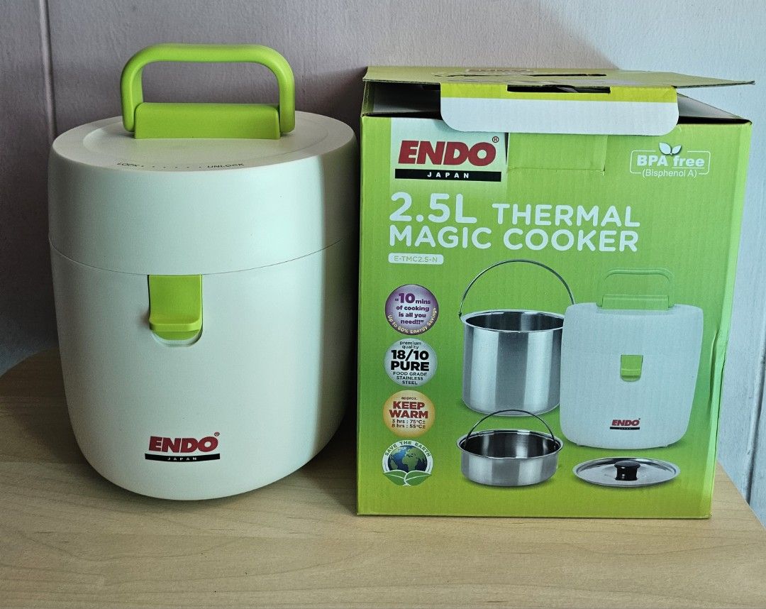 Endo Japan 2.5L Thermal Magic Cooker, TV & Home Appliances, Kitchen ...
