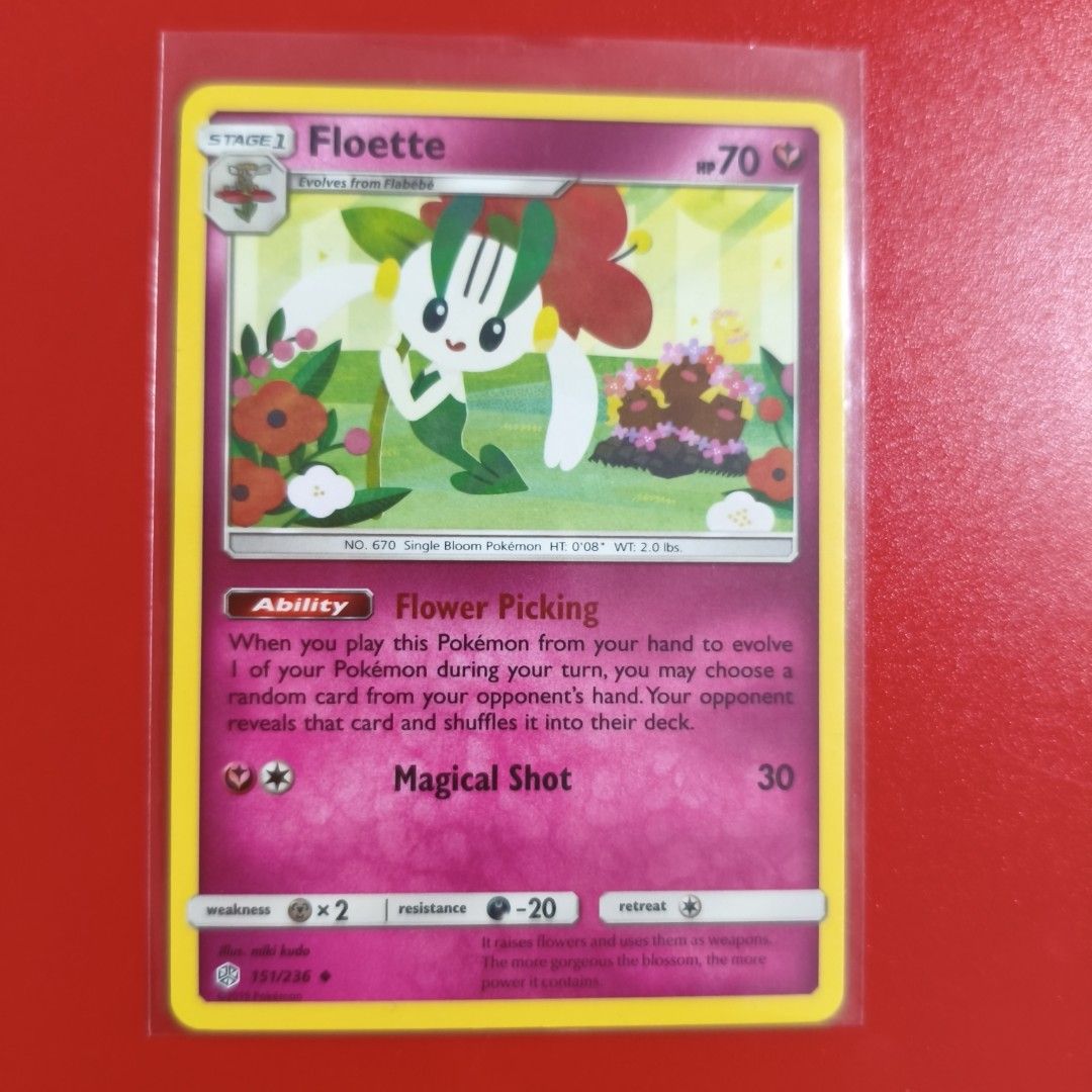 Floette Pokemon Card #151 Cosmic Eclipse, Hobbies & Toys, Toys & Games ...
