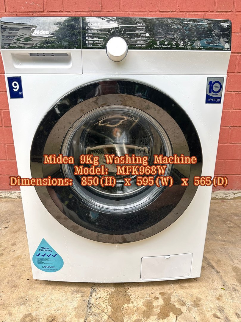 Free delivery Midea 9Kg front load Washing Machine, TV & Home ...