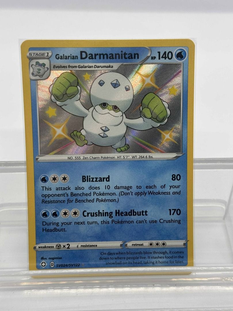 Galarian Darmanitan Baby Shiny #SV024 Pokemon Shining Fates, Hobbies ...