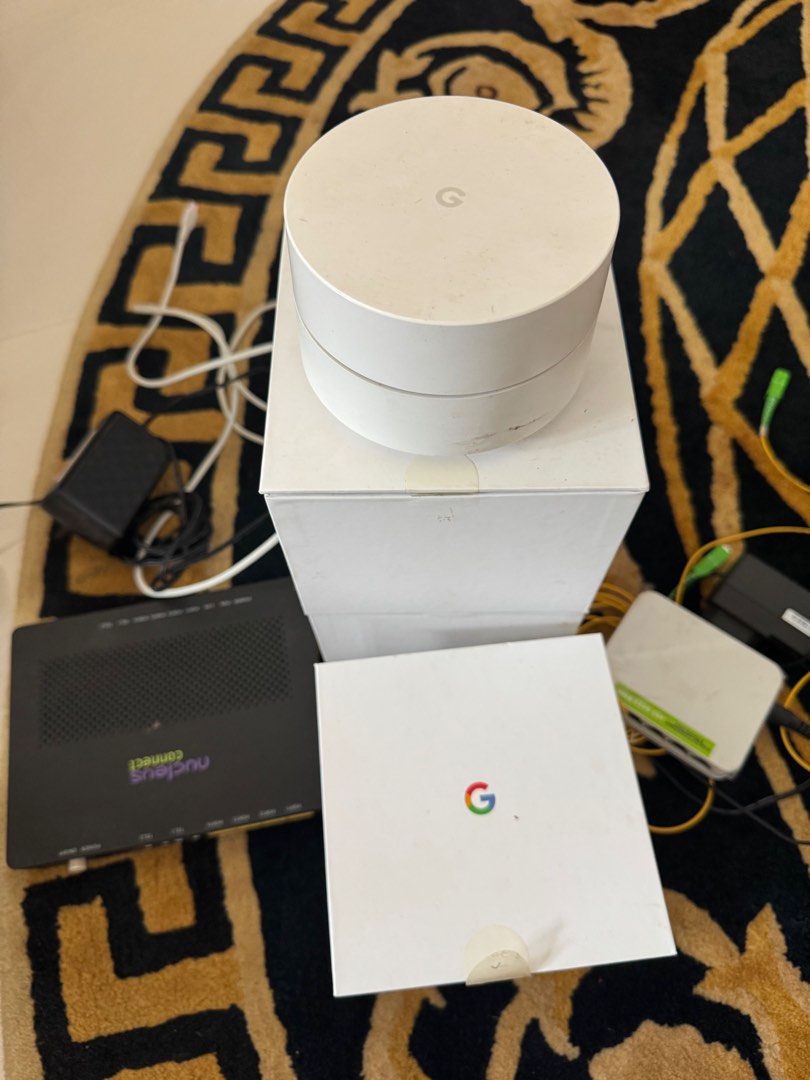 Google Wifi Router and Nucleus Connect Modem, Computers & Tech, Parts ...