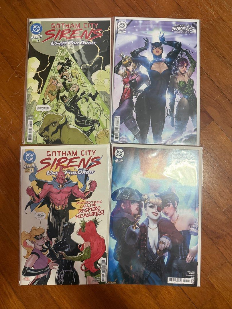 Gotham City Sirens Unfit for Orbit 1, 2, 3, 4 DC Comic Book Set ...