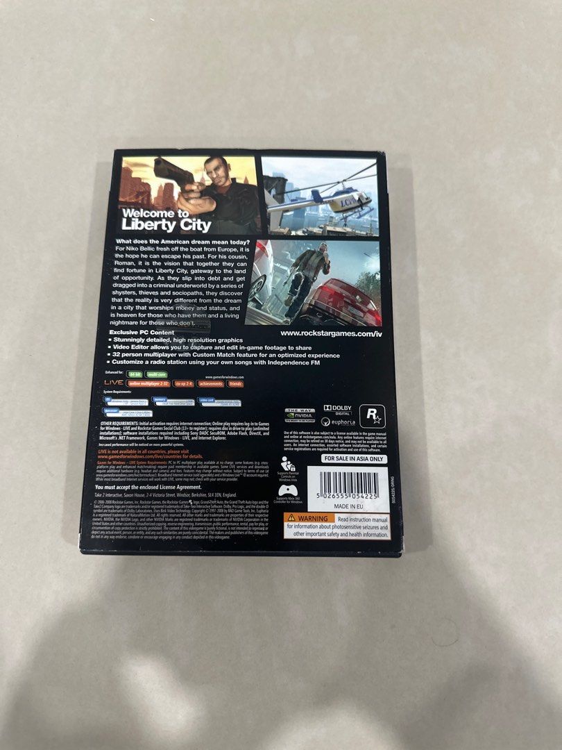 Grand Theft Auto IV PC DVD, Video Gaming, Video Games, Others on Carousell