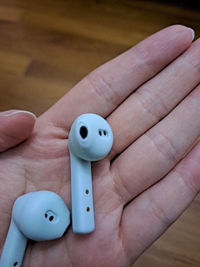 Happy Plugs Earbuds - Light Blue, Audio, Earphones on Carousell