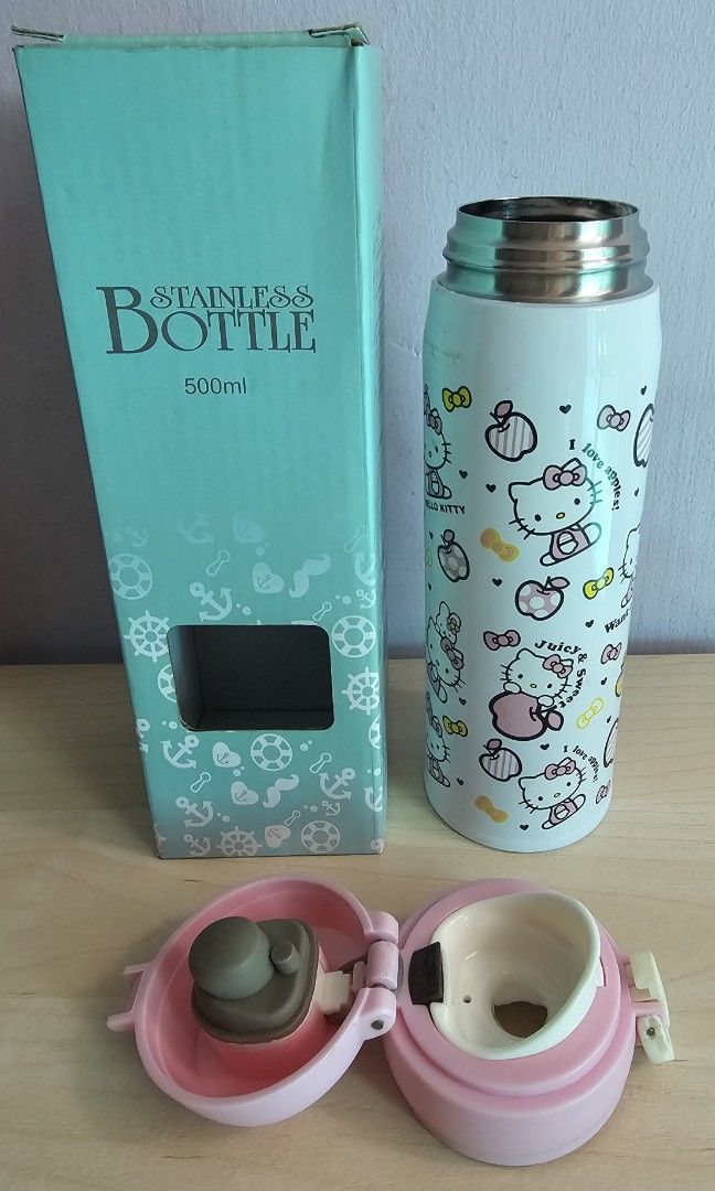 Hello Kitty Stainless Steel Water Bottle 500ml, Furniture & Home Living ...