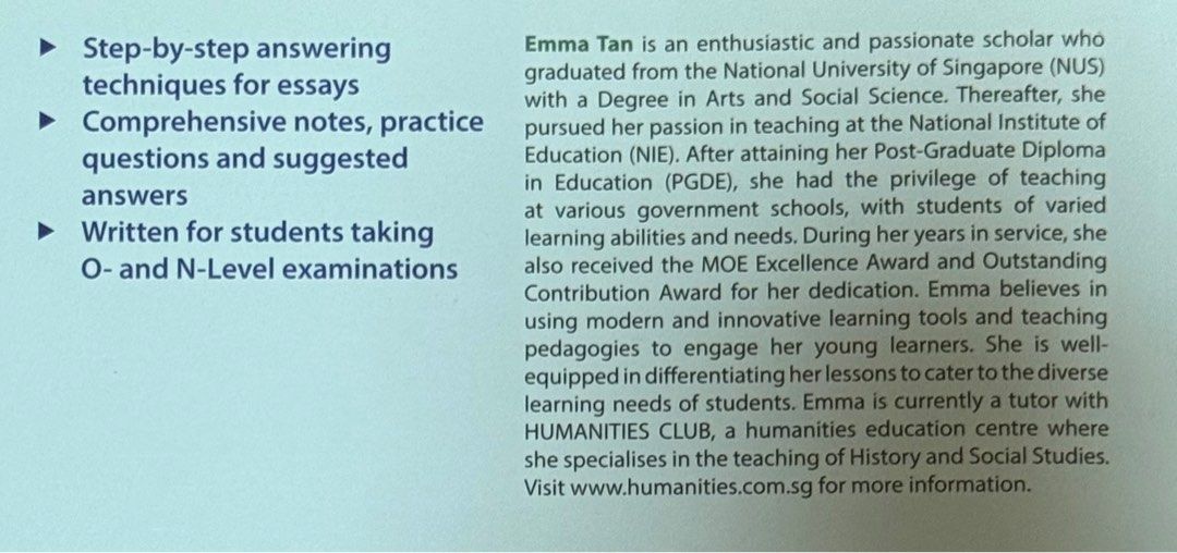 History Elective for G2 and G3 Essay Guide Secondary 4, Hobbies & Toys ...