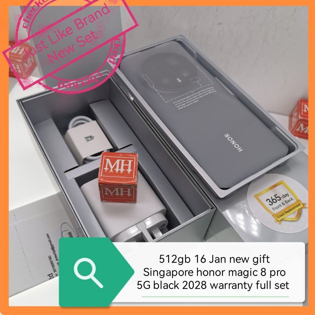 Honor Magic 8 pro 16 Jan gift 2028 +screen Black 512GB, Mobile Phones ...