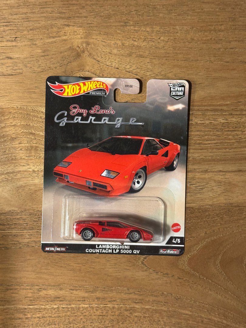 Hot Wheels Premium Jay Leno's Garage Lamborghini Countach, Hobbies ...