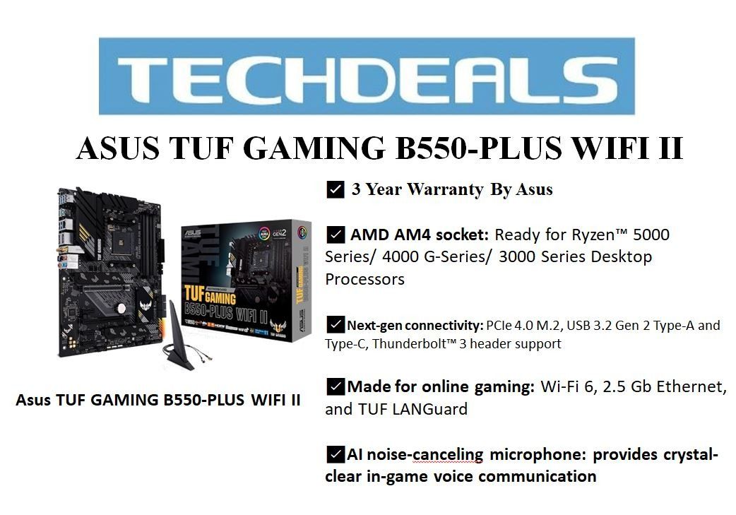 IN STOCK | ASUS TUF GAMING B550-PLUS WIFI II MAINBOARD AM4 SOCKET ...