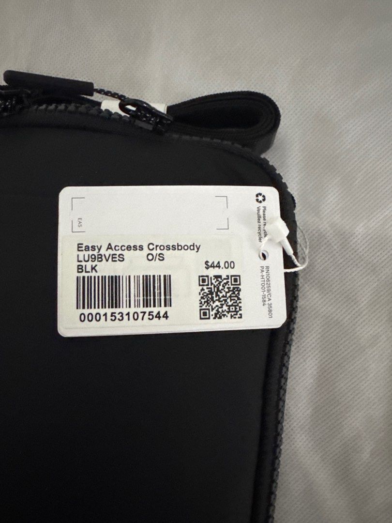 Lululemon Easy Access Crossbody Bag - Black, Women's Fashion, Bags ...