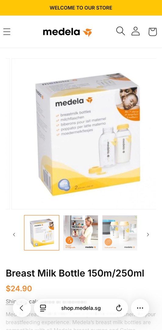 Medela Breast Milk Bottles & Teats - New, Babies & Kids, Nursing ...
