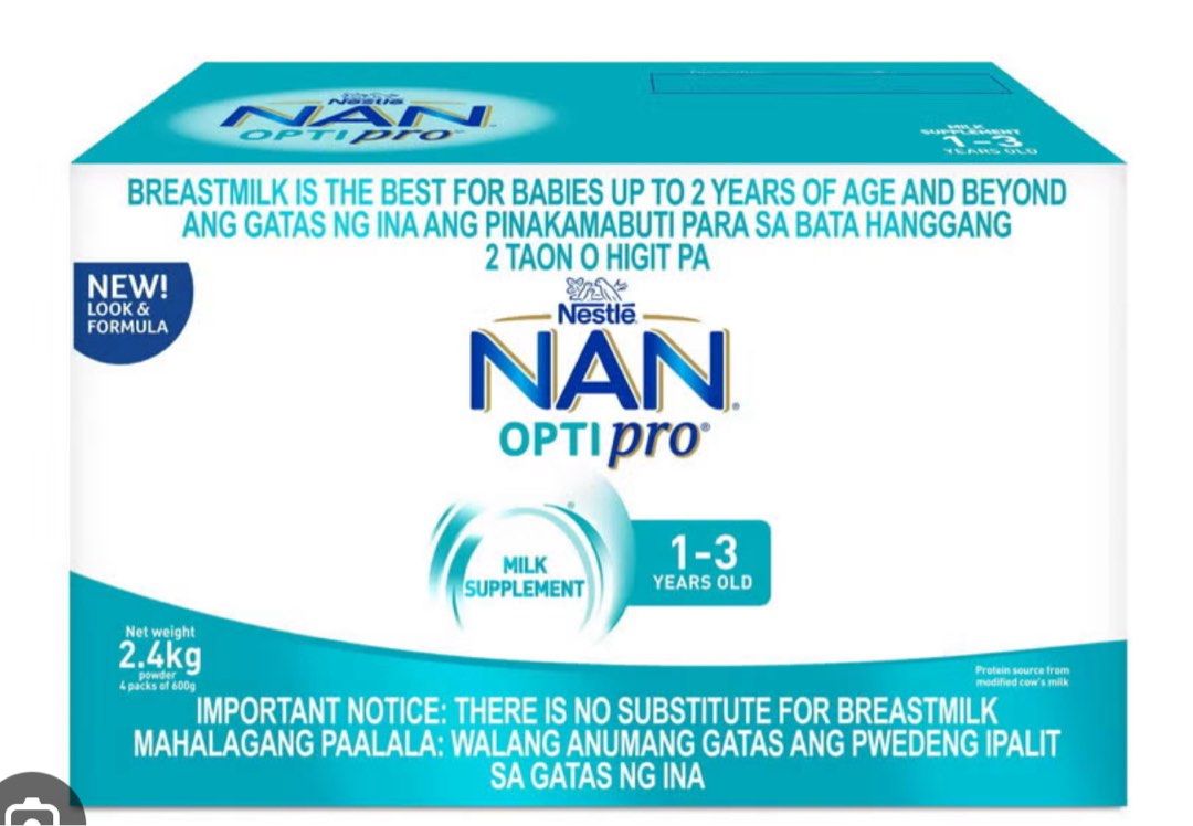 Nestle NAN Optipro 1-3 Years Old 2.4kg, Babies & Kids, Nursing ...