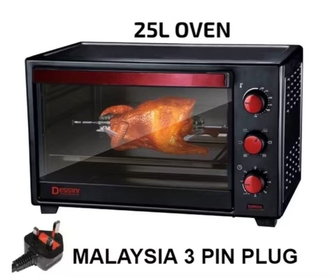 New 25L Dented Dessini Oven Toaster Pizza with Rotisserie Rotating ...