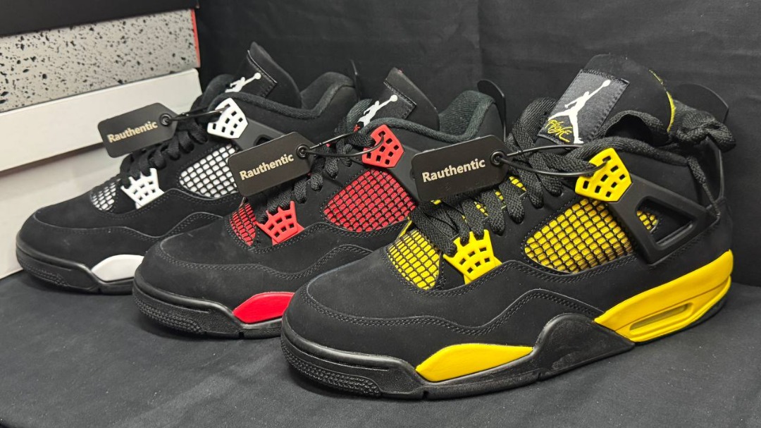 NIKE AIR JORDAN 4 THUNDER PACK YELLOW RED WHITE, Men's Fashion ...