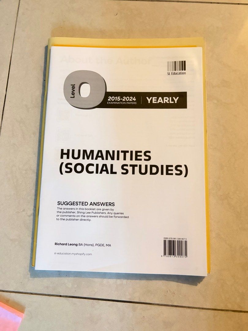 O Level Humanities (Social Studies) Yearly Exam Papers, Hobbies & Toys ...