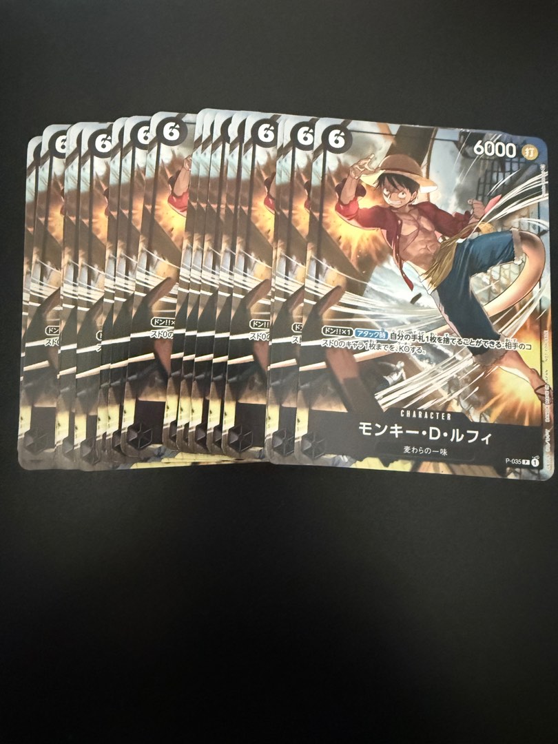 One Piece Card Game - Monkey D. Luffy promo P-035, Hobbies & Toys, Toys ...