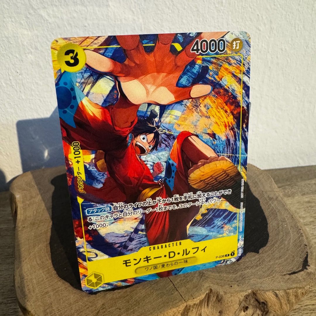 ONE PIECE Card Game Japanese Monkey D. Luffy P-036 PROMO Saikyo Jump ...