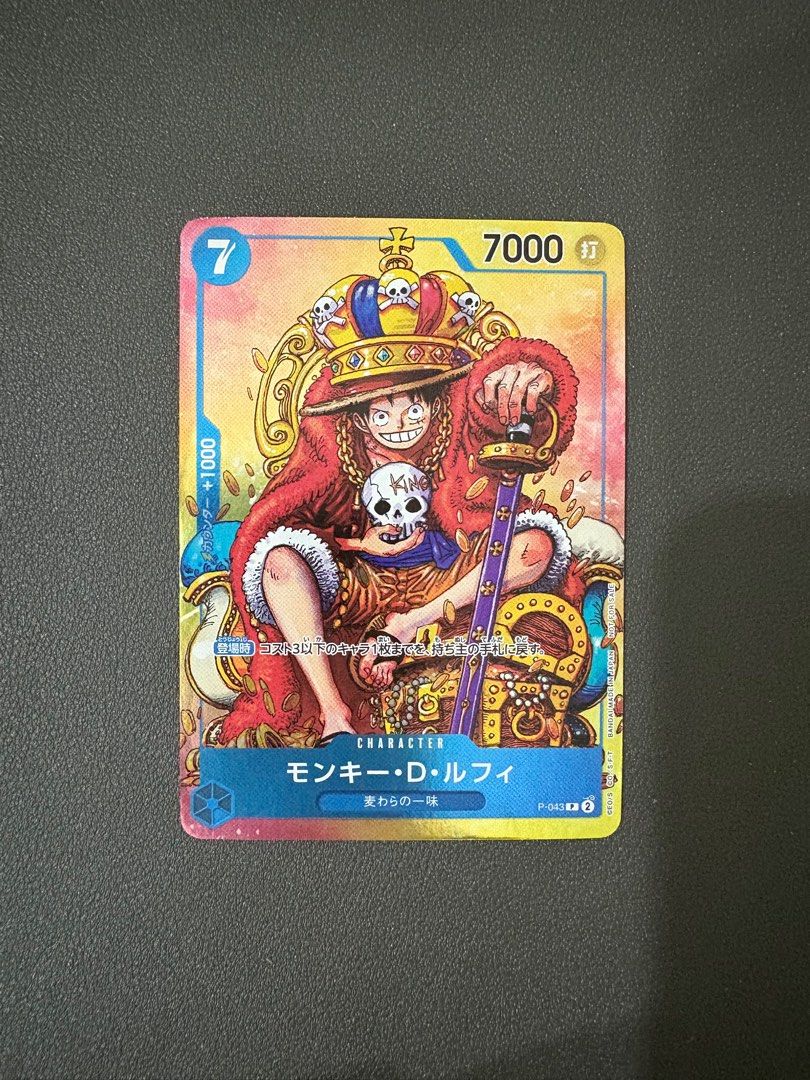One Piece Card Game King Luffy Promo P-043, Hobbies & Toys, Toys ...