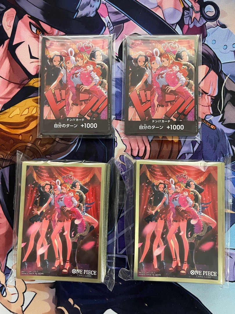 One Piece Card Game Sleeves - Film Red, Hobbies & Toys, Toys & Games on ...