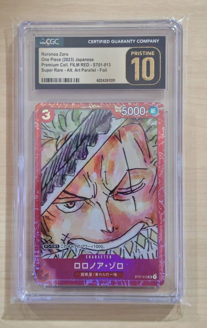 One Piece Roronoa Zoro ST01-013 Premium Film Red CGC 10, Hobbies & Toys ...