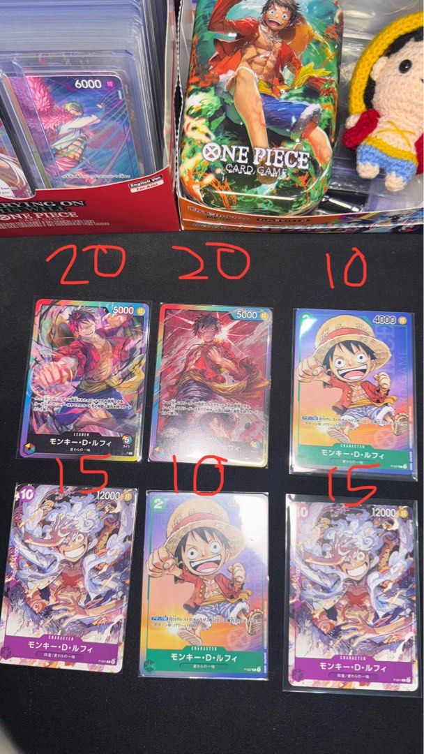 One Piece TCG - Luffy PROMO Cards RARE, Hobbies & Toys, Toys & Games on ...