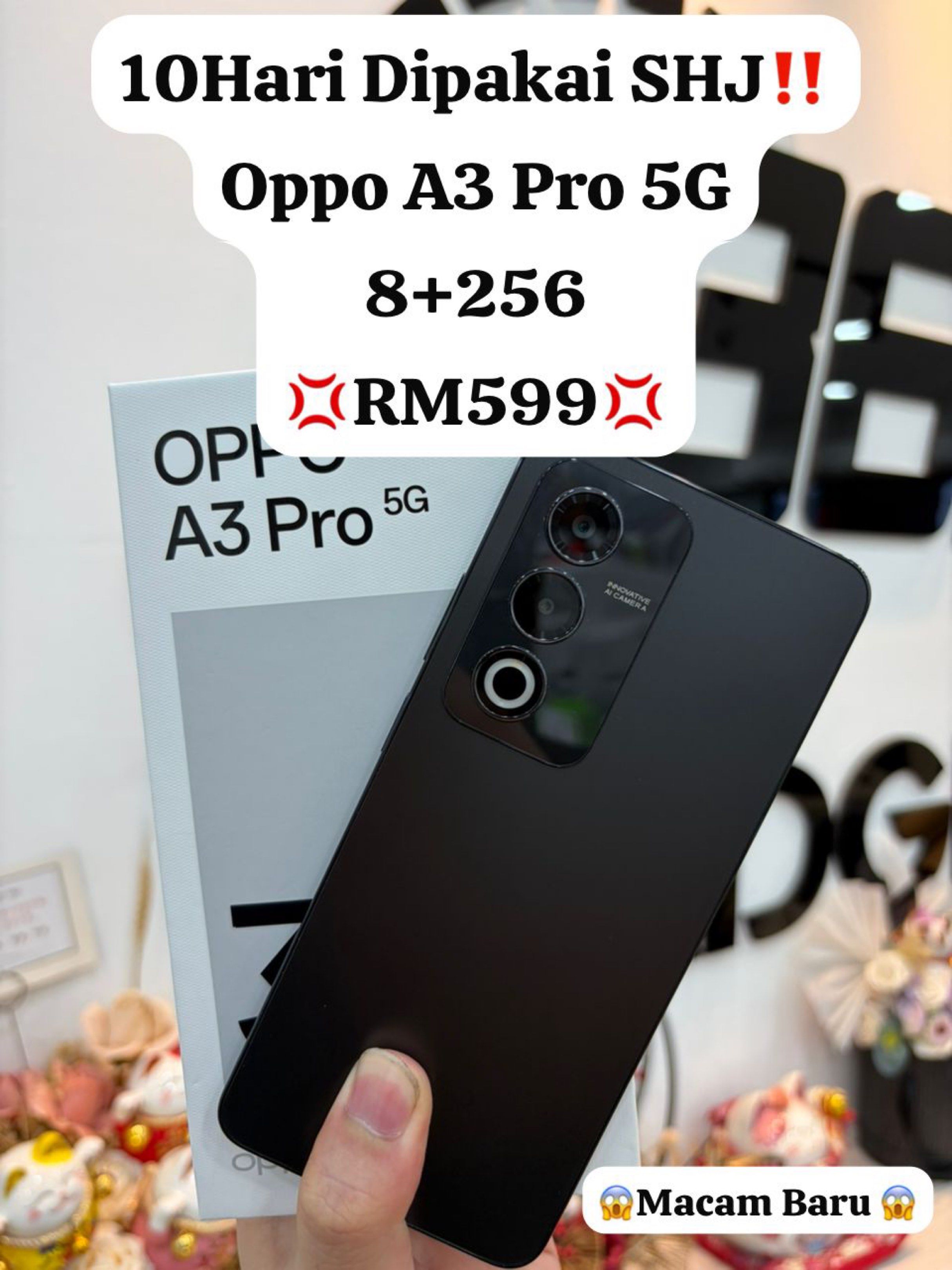 Oppo A3 Pro 5G 256GB Starry Black, Mobile Phones & Gadgets, Mobile ...