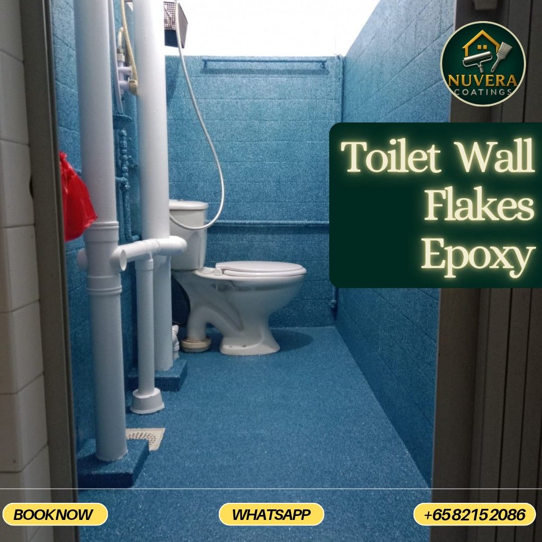 Overlay Flooring (Toilet & Kitchen) | Flakes Epoxy | Toilet Wall Epoxy ...