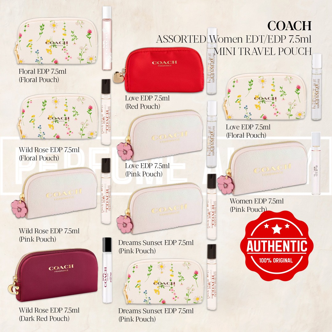 [PERFUME ALLEY] COACH ASSORTED POUCH SET 7.5ML, Beauty & Personal Care ...