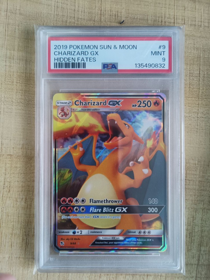 Pokemon English PSA 9 Slab Charizard GX #9, Hobbies & Toys, Toys ...