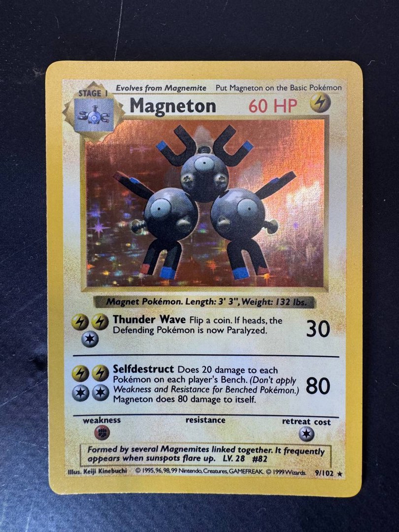 Pokemon Pokémon Magneton Base Set (Shadowless), Hobbies & Toys, Toys ...