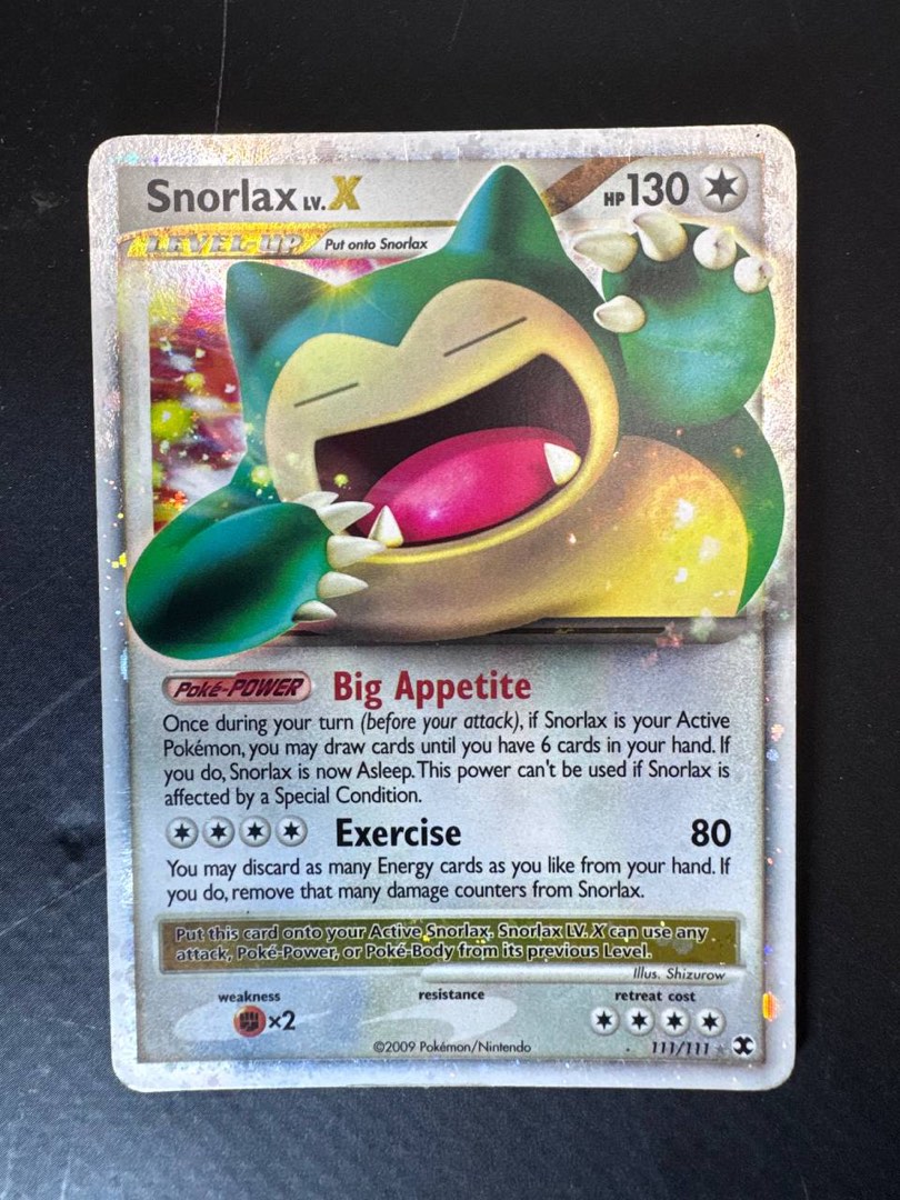 Pokemon Pokémon Snorlax LV X, Hobbies & Toys, Toys & Games on Carousell