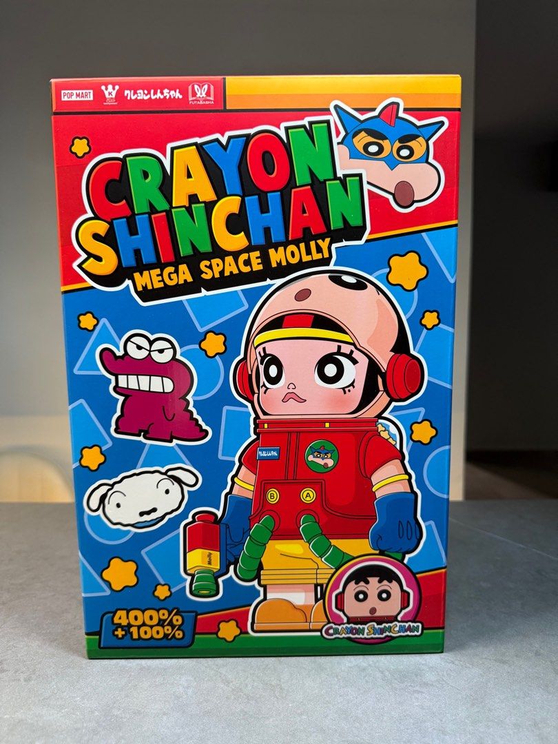 POP MART Crayon Shinchan Mega Space Molly 400% Figure, Hobbies & Toys ...
